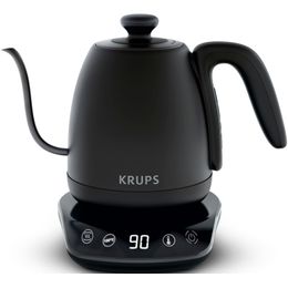 Krups Wasserkocher "BW9238 Caf&eacute; Control Gooseneck", schwarz (schwarz matt), B:21,5cm H:23,4cm T:29,4cm, Wasserkocher, Schwanenhals-Auslauf, 1 L, digitale Anzeige, 8 Einstellungen, Wasserkocher
