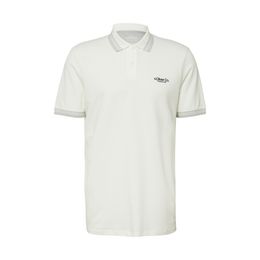 Poloshirt s.Oliver, Herren, Gr. XL, wei&szlig;, Piqu&eacute;, Obermaterial: 95% Baumwolle, 5% Elasthan, bedruckt, kontrastfarbene Details, regular fit normal, ohne Ausschnitt, gerader Abschluss kontrastfarben, Shirts Poloshirt, mit Logo Schriftzug