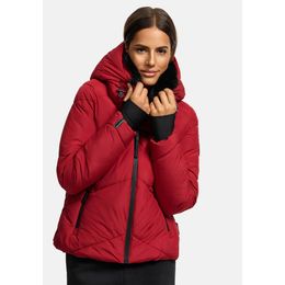 Winterjacke Marikoo "Marikoo Simaraa kurze Damen Winter Steppjacke N007", Damen, Gr. S, rot (dunkelrot), Obermaterial: 100% Polyester PES., Jacken Winterjacke