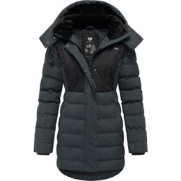 Wintermantel Ragwear "Winterjacke Ashanta Block", Damen, Gr. 3XL, grau (dunkelgrau), Obermaterial: 100% Polyester PES. Obermaterial: Futter: 100% Polyester PES. 100% Polyester PES., M&auml;ntel Wintermantel