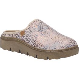 Hausschuh Josef Seibel "Carmaux 03, beige-multi", Damen, Gr. 40, beige (beige, multi), Obermaterial: 80% Rindsleder Leather cow. 20% Textilmaterial TEXMAT., Schuhe Hausschuh