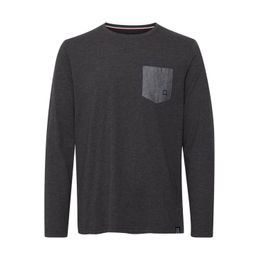 Langarmshirt FQ1924 "Langarmshirt FQDanfo", Herren, Gr. XL, grau (charcoal mix), Obermaterial: 95% Baumwolle CO. 5% Viskose CV., Shirts Langarmshirt