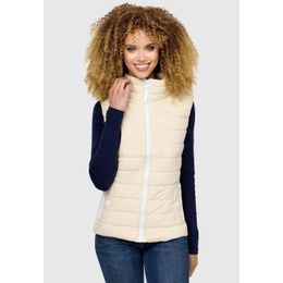 Steppweste Marikoo "Marikoo Reimii Damen Stepp Weste B995", Damen, Gr. XL, beige (cream), Obermaterial: 100% Polyester PES., Westen Steppweste