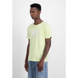 T-Shirt Alpha Industries "Basic T-Shirt BL", Herren, Gr. M, gr&uuml;n (arctic lime), Obermaterial: 100% Baumwolle, Shirts T-Shirt