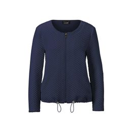 Sommerjacke GOLDNER "Jacke", Damen, Gr. 38, blau (dunkelblau), Obermaterial: 70% Polyester PES. 27% Viskose CV. 3% Elasthan EL., normales B&uuml;ndchen, Jacken Sommerjacke, Mit Gummib&auml;ndchen am Saum