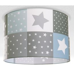 Paco Home Deckenleuchte "Cosmo 345", wei&szlig;, 1, &Oslash; 38cm H: 24,5cm, Leuchten, Kinderlampe Deckenlampe LED Kinderzimmer Lampe Sternen Motiv E27, Deckenleuchte