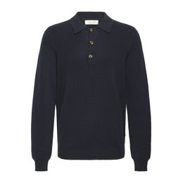 Longsleeve Casual Friday "Strickpullover CFABEL", Herren, Gr. 3XL, blau (schwarz navy), Obermaterial: 39% Baumwolle CO. 34% Polyester PES. 27% Viskose CV., Shirts Longsleeve