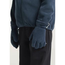 Fleecehandschuhe Jack Wolfskin "FLEECE GLOVE K", Jungen, Gr. 128, blau (midnightsky), Oberstoff: 100% POLYESTER, Handschuhe Fleecehandschuhe