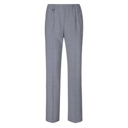 Schlupfhose GOLDNER "Trevira-Schurwollschlupfhose LOUISA", Damen, Gr. 40, N-Gr, silber (silbergrau, melange), Obermaterial: 53% Polyester PES. 43% Schurwolle WV. 4% Elasthan EL., Hosen Schlupfhose
