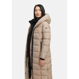 Winterjacke Marikoo "Marikoo Pakoraa 16 Steppmantel N088", Damen, Gr. 4XL, grau (taupegrau), Obermaterial: 100% Polyester PES., Jacken Winterjacke