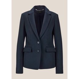 Madeleine Mode Longblazer MADELEINE "Blazer Blazer aus reiner Wolle", Damen, Gr. 36, blau (marine), Obermaterial: 100% Wolle WO., Modern, normal, Blazer Longblazer