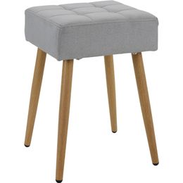 Hocker OTTO HOME "Louise", grau (hellgrau), B:32cm H:47cm T:32cm, Webstoff aus 100% Polyester, Hocker, Hocker, quadratische Sitzfl&auml;che in 32 cm