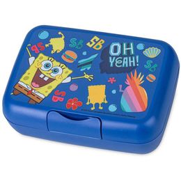 Koziol Candy L SpongeBob SquarePants Lunchbox mit Trennschale 19 x 13,5 x 6,5 cm organic space blue - Lebensmittelbeh&auml;lter / Vorratsdosen