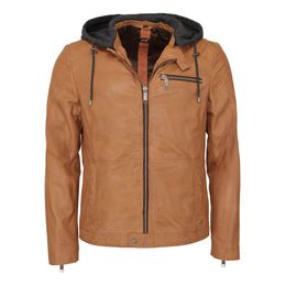 Lederjacke Maze "Lederjacke 42021311", Damen, Gr. L, braun (cognac), Obermaterial: 100% Lammnappaleder LANA. Futter: 100% Baumwolle CO., Jacken Lederjacke
