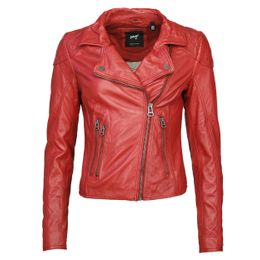 Bikerjacke Maze "Lederjacke Ibiza", Damen, Gr. XS, rot, Obermaterial: 100% Lammleder LEL. Futter: 100% Polyester PES., Jacken Bikerjacke
