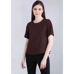 Rundhalsshirt Imperial, Damen, Gr. S (36), braun (ebano), Single Jersey, Obermaterial: 96% Polyester, 4% Elasthan, unifarben, Rundhals, Shirts Rundhalsshirt, mit Stretch