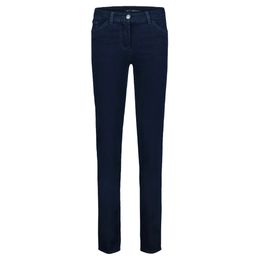 Relaxhose Betty Barclay "Basic-Jeans mit aufgesetzten Taschen", Damen, Gr. 36, EURO, blau (dunkelblau), Obermaterial: 64% Baumwolle CO. 29% Polyester PES. 7% Elasthan EL., Hosen Relaxhose