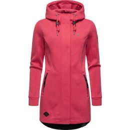 Kapuzensweatjacke Ragwear "Sweatjacke Letti Bonded", Damen, Gr. XXL, lila (raspberry), Obermaterial: 100% Polyester PES. Futter: 100% Polyester PES., Jacken Kapuzensweatjacke