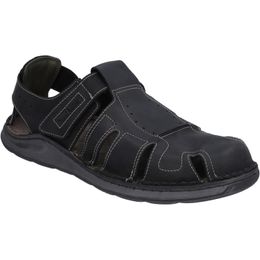 Sandale Josef Seibel "Maverick 01, schwarz", Herren, Gr. 41, schwarz, Obermaterial: 100% Rindsleder Leather cow., Schuhe Sandale