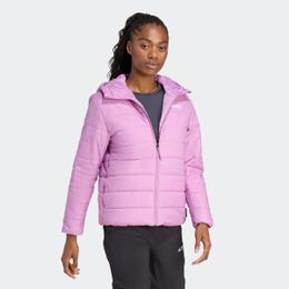 Steppjacke adidas terrex "MULTI ESSENTIALS CLIMAWARM ISOLIERTE", Damen, Gr. S, lila (preloved lila), Obermaterial: 100% Polyamid, Jacken Steppjacke, w&auml;rmend durch Climawarm Technologie, mit Kapuze