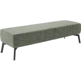 Hockerbank Home Affaire "Siva, modern & stylisch, Breite 52 cm", gr&uuml;n, B:152cm H:38cm T:47cm, 85% Polyester, 15% Viskose, Hocker, Hockerbank, weicher Sitz, freistehend & saugroboterfreundliche H&ouml;he