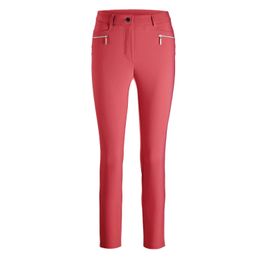 Stretch-Hose GOLDNER "Lange Schlupfhose BELLA", Damen, Gr. 48, N-Gr, rot, Obermaterial: 64% Baumwolle CO. 34% Polyester PES. 2% Elasthan EL., Hosen Stretch-Hose