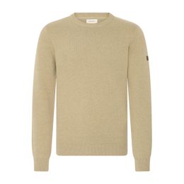 Strickfleece-Pullover Blend "Strickpullover BHFintano", Herren, Gr. 3XL, beige (crockery), Obermaterial: 70% Baumwolle CO recyc.. 30% Polyester Pol. recyc.., Pullover Strickfleece-Pullover