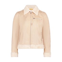 Jackenblazer Cartoon "Bikerjacke mit Kunstfellkragen", Damen, Gr. 42, beige, Obermaterial: 100% Polyester PES., Blazer Jackenblazer