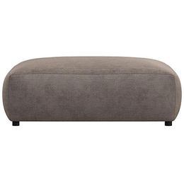 Pouf FLEXLUX "Lucera", braun (taupe braun), B:104cm H:41cm T:82cm, Kunststoff, Poufs, Pouf, modern & anschmiegsam, Kaltschaum, Stahl-Wellenunterfederung