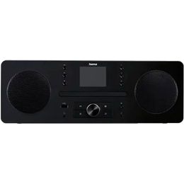 Hama Digitalradio (DAB+) "Digitalradio (Internetradio, Radiowecker, CD-Player, Bluetooth, App)", schwarz, B:35cm H:22cm T:12,5cm, Radios, Digitalradio (DAB+)