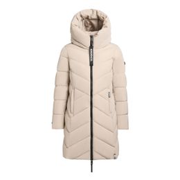 Wintermantel Khujo "Wintermantel Darka2-YM", Damen, Gr. L, beige (feather beige), Obermaterial: 100% Polyester PES. Obermaterial: Futter: 100% Nylon NY. 100% Polyester PES., M&auml;ntel Wintermantel