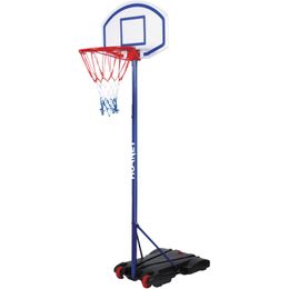 Basketballkorb Hudora "Hornet 205", bunt (blau, wei&szlig;, rot, schwarz), Ballsportk&ouml;rbe, KinderH:245cm, Materialmix, Basketballkorb, H:245cm