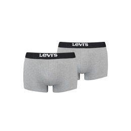 Levi's Boxershorts LEVI'S "Boxershort 2er Pack", Herren, Gr. XL, grau (grau melange), Obermaterial: 95% Baumwolle CO. 5% Elasthan EL., Unterhosen Boxershorts
