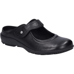 Slipper Josef Seibel "Charlotte 04, black-black", Damen, Gr. 40, schwarz (schwarz, schwarz), Obermaterial: 100% Rindsleder Leather cow., Schuhe Slipper