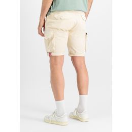 Shorts Alpha Industries "Crew Short", Herren, Gr. 33, Normalgr&ouml;&szlig;en, wei&szlig; (jet stream wei&szlig;), Obermaterial: 98% Baumwolle, 2% Elastan; Futter: 100% Baumwolle, Hosen Shorts