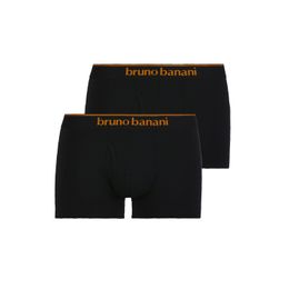 Boxershorts Bruno Banani "Boxershort Quick Access 2er Pack", Herren, Gr. S, schwarz, Obermaterial: 93% Baumwolle CO. 7% Elasthan EL., Unterhosen Boxershorts