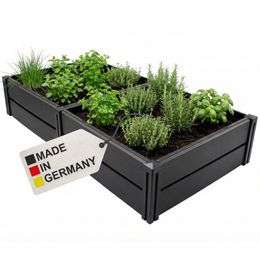 NYVI Hochbeet NYVIGreen - Gartenbeet aus wetterfestem & recyceltem Kunststoff - Pflanzenbeet Ausf&uuml;hrung:L 158x82x31cm 336 Liter