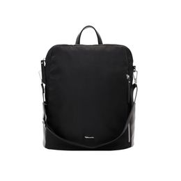 Rucksack Tamaris "Rucksack TAS Larissa", Damen, Gr. B/H/T: 34cm x 36cm x 15cm, schwarz (schwarz 100), Polyester, Rucks&auml;cke Rucksack