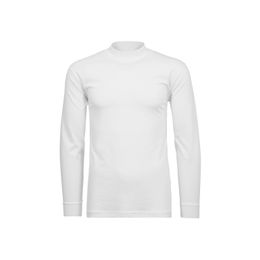 Longsweatshirt Ragman "Longsleeve Langarm Basic Stehkragen Regular Fit", Herren, Gr. S, wei&szlig;, Obermaterial: 100% Baumwolle CO., Sweatshirts Longsweatshirt
