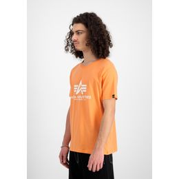 T-Shirt Alpha Industries "Basic T-Shirt BL", Herren, Gr. S, orange (tangerine), Obermaterial: 100% Baumwolle, Shirts T-Shirt