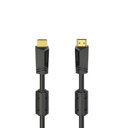 Hama HDMI-Kabel "High Speed HDMI&trade;-Kabel, Stecker - Stecker, 4K, 10m vergoldet", schwarz, 1.000cmcm, Kabel, Ethernet HDMI&trade;-Kabel, HDMI-Kabel