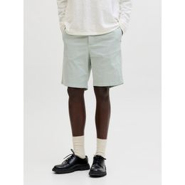 Jack & Jones Chinoshorts JACK & JONES "JPSTACE VANCE CHINO SHORTS REG SN", Damen, Gr. XS, N-Gr, aqua gray, Web, Obermaterial: 97% Baumwolle, 3% Elasthan, unifarben, relaxed fit kniefrei, Hosen Chinoshorts, Baumwollmischung, relaxed fit