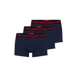 Boxershorts Hugo "Boxershort TRUNK TRIPLET PLANET 3er Pack", Herren, Gr. M, blau, Obermaterial: 95% Baumwolle CO. 5% Elasthan EL., Unterhosen Boxershorts