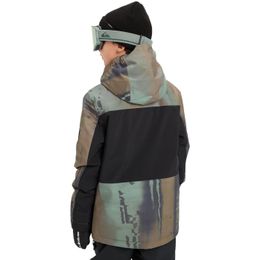 Snowboardjacke Quiksilver "Side Hit Block", Jungen, Gr. 8, bloomfade schwarz ivy, Obermaterial: 100% Microfaser;, Jacken Snowboardjacke