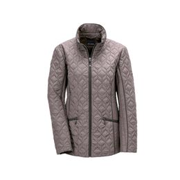 Steppjacke GOLDNER "Leicht wattierte Steppjacke", Damen, Gr. 40, grau (mondstein, graphit), Obermaterial: 100% Polyester PES., figurumspielend, Sonstiges, Jacken Steppjacke, Modern intepretierter Rautenstepp