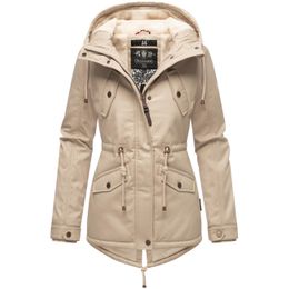 Winterjacke Marikoo "Winterjacke Manolya", Damen, Gr. M, grau (light taupe), Obermaterial: 100% Baumwolle CO. Obermaterial: Futter: 100% Polyester PES. 100% Polyester PES., Jacken Winterjacke