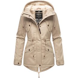 Winterjacke Marikoo "Winterjacke Manolya", Damen, Gr. XXL, grau (light taupe), Obermaterial: 100% Baumwolle CO. Obermaterial: Futter: 100% Polyester PES. 100% Polyester PES., Jacken Winterjacke