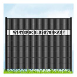 zaun zu&reg; Sichtschutzstreifen Laser Beschriftung "WINTERSCHLUSSVERKAUF" Wei&szlig; 2,55m