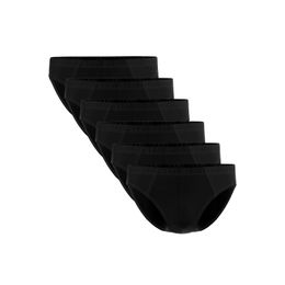 Slip Seidensticker "Slip 6er Pack", Herren, Gr. XL, schwarz, Obermaterial: 95% Baumwolle CO. 5% Elasthan EL., Unterhosen Slip