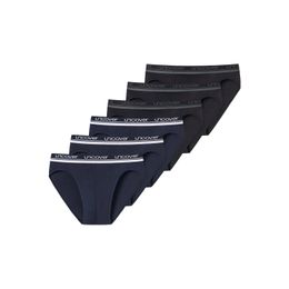 Slip uncover by Schiesser "Slip 6er Pack", Herren, Gr. S, schwarz (schwarz, dunkelblau), Obermaterial: 95% Baumwolle CO. 5% Elasthan EL., Unterhosen Slip